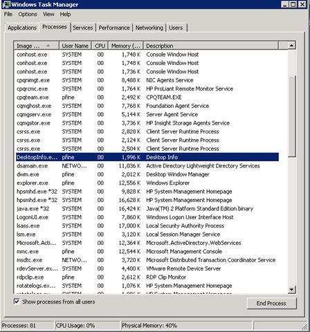 BGInfo alternative: DesktopInfo - | Exit | the | Fast | Lane